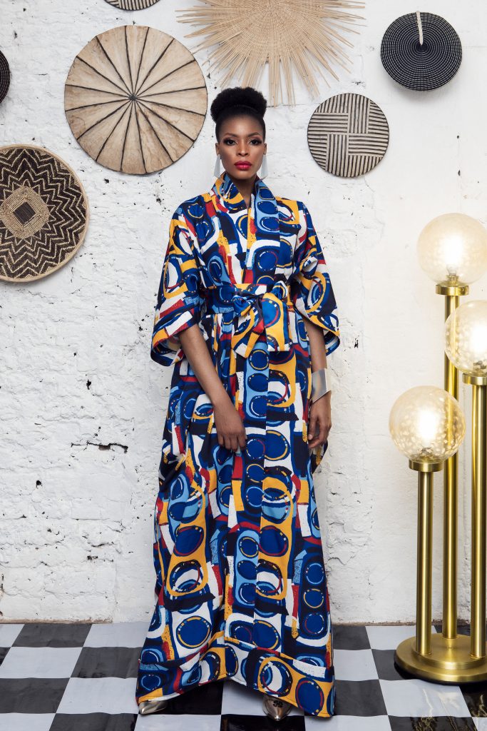 Isicholo Blue Kimono – Mantsho.com